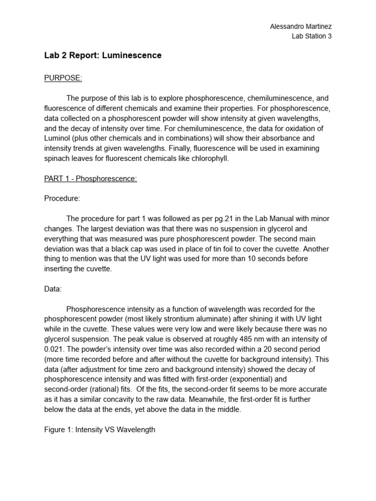 Chemistry Lab: Luminescence Study | PDF | Thin Layer Chromatography ...