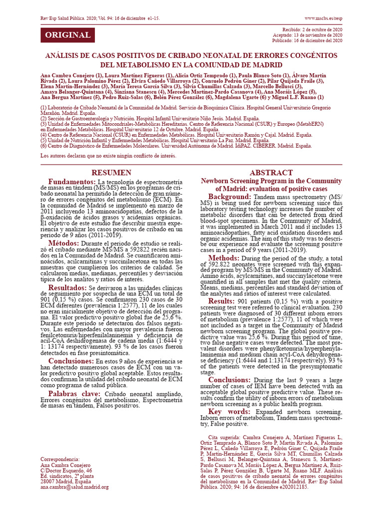 RS94 | PDF | Medicina CLINICA | Especialidades Medicas