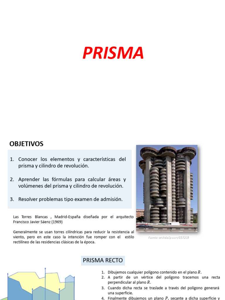 Prismas y Cilindros | PDF | Politopos | Geometría euclidiana