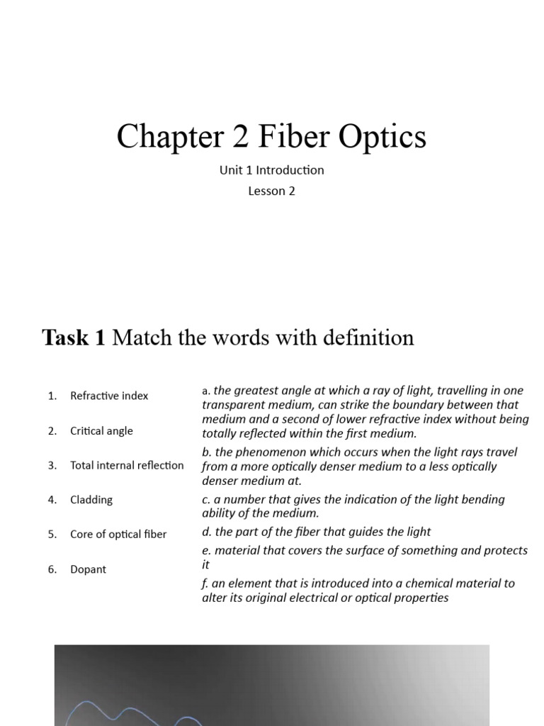 Chapter 2 Fiber Optics Introduction Lesson 2 | PDF | Optical Fiber ...