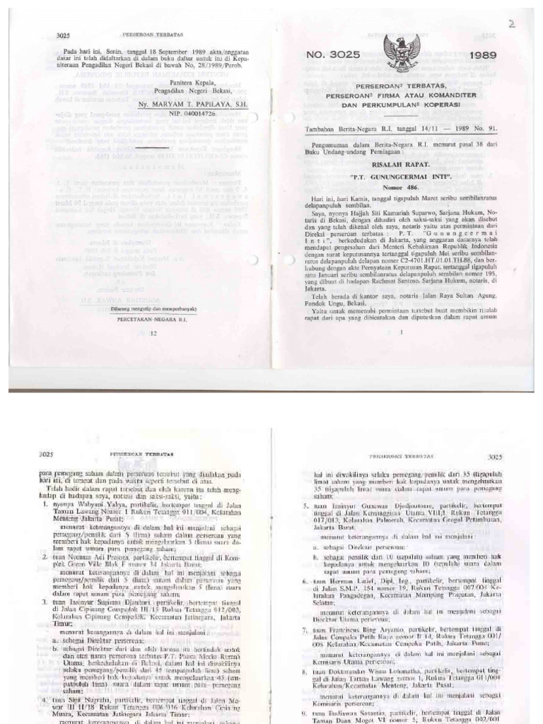 LPCK Risalah Rapat No.486 | PDF