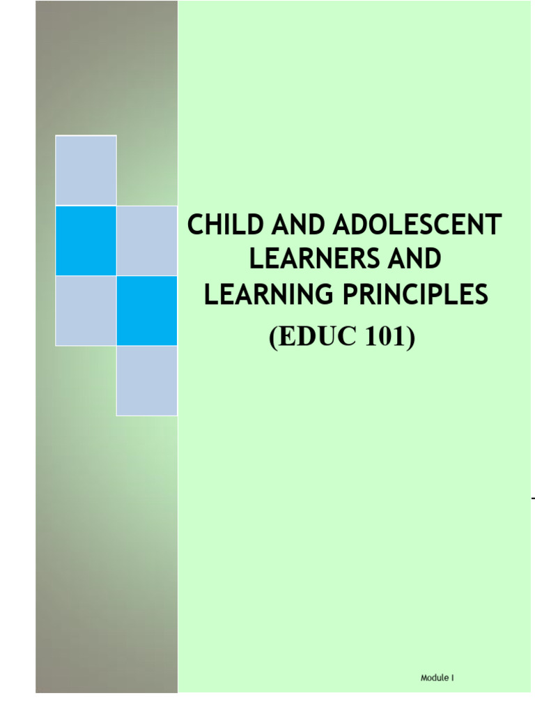Child and Adolescent Learners and Learning Principles | PDF | Cognitive Development | Learning