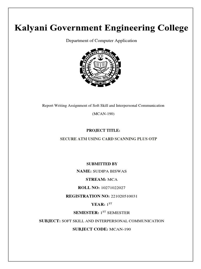 Secure ATM Using Card Scanning Plus OTP | PDF | Graphical User Interfaces | Personal ...