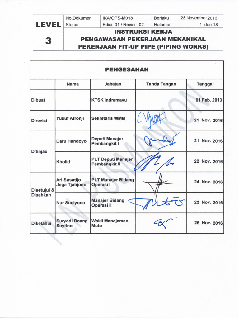 Prosedur Fit-Up Pipa Mekanikal | PDF | Griya & Taman | Sains & Matematika