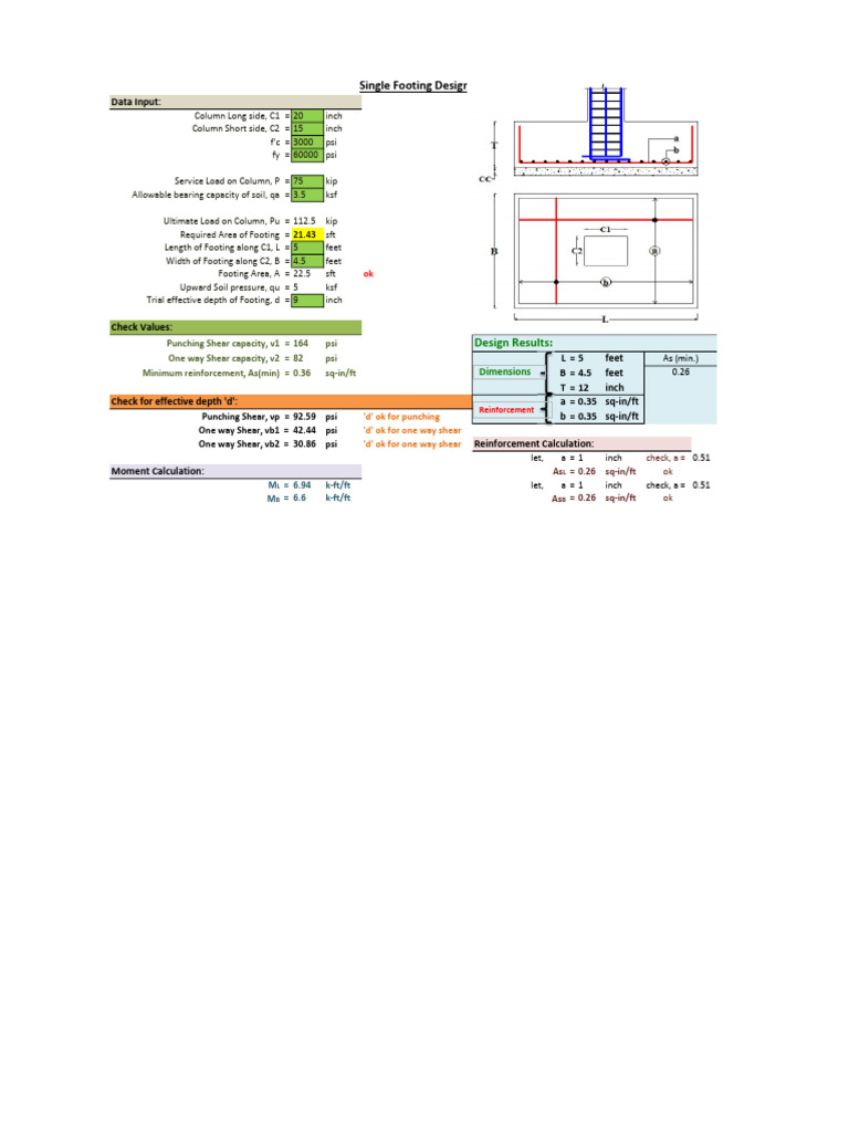 Single Footing | Download Free PDF | Civil Engineering | Applied And ...