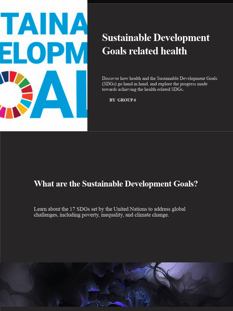 Sustainable Development Goals Related Health | PDF | Sustainability ...
