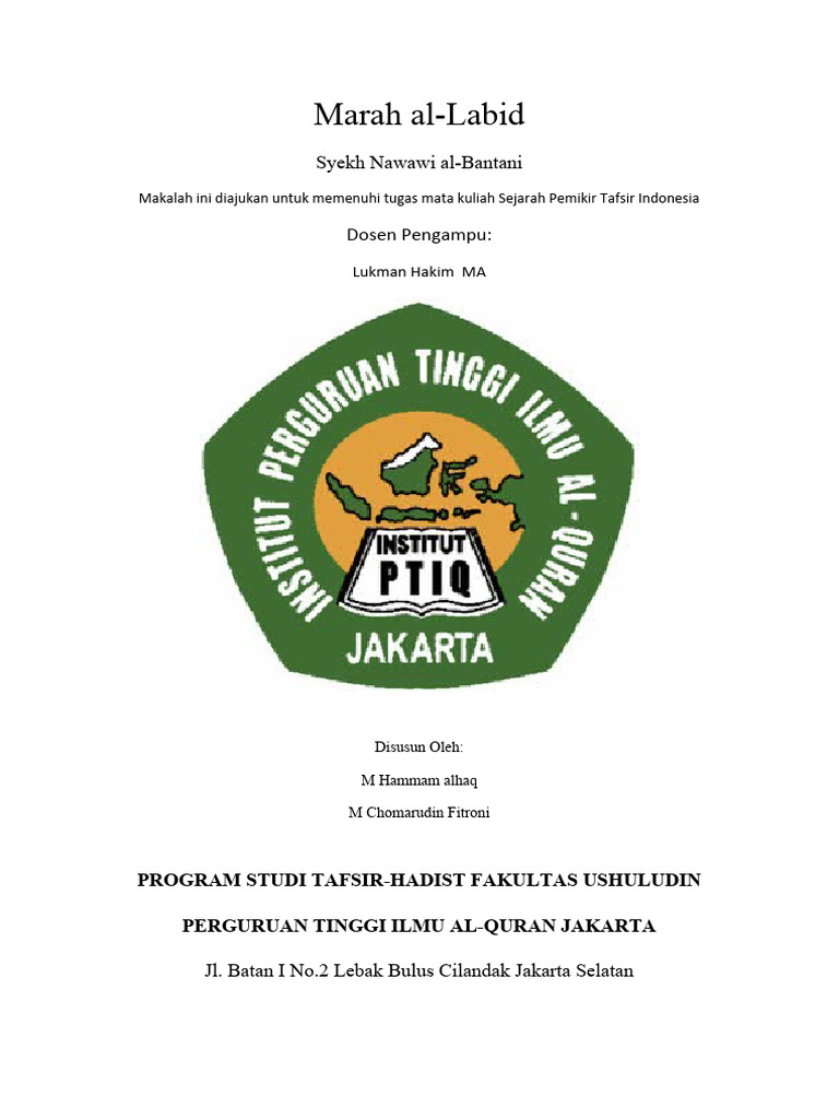 Profil Syekh Nawawi al-Bantani | PDF | Agama & Spiritualitas