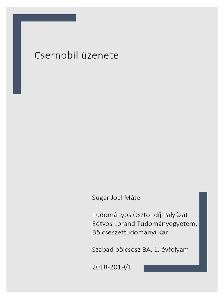 Csernobil Uzenete A Csernobili Atombales | PDF