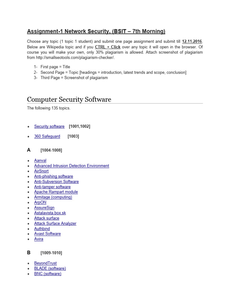 Assignment 1 | PDF | Cyberwarfare | Security