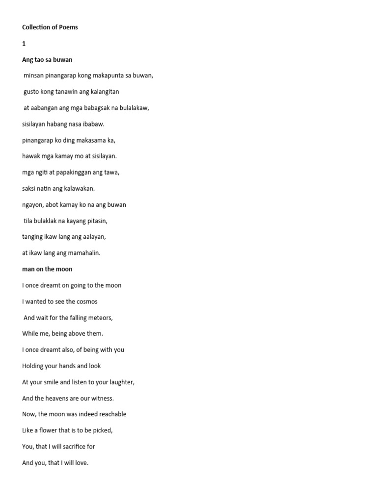 Koleksyon NG Mga Tula - Chey Weasley | PDF