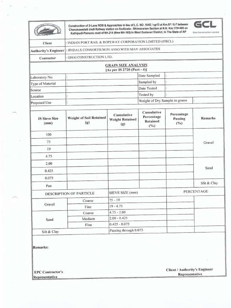 Grain Size Analysis | PDF