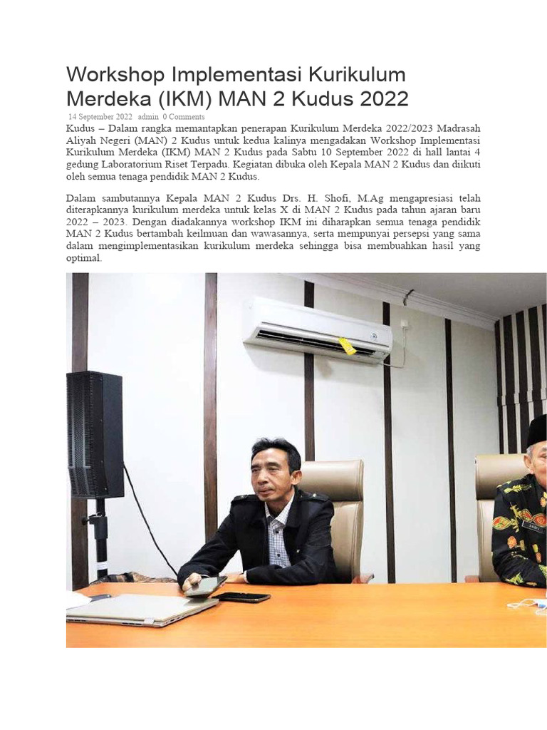 Workshop Implementasi Kurikulum Merdeka | PDF