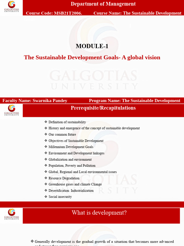 Sustainable Development Unit-1 Sob | PDF | Sustainability | Greenhouse Gas