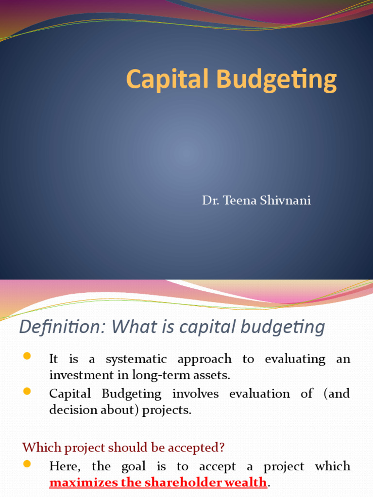Capital Budgeting & Time Value of Money | PDF | Net Present Value | Internal Rate Of Return