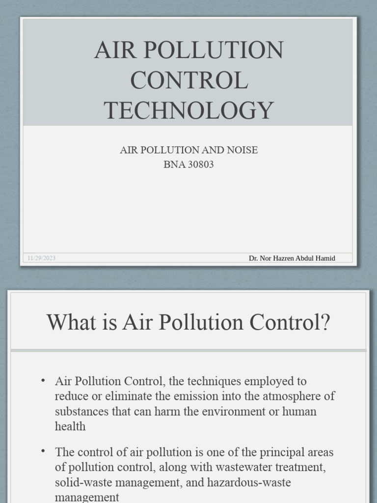Air Pollution Control Technology | Download Free PDF | Adsorption ...