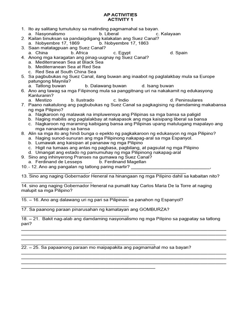 Ap Activities 1 3 1 | PDF