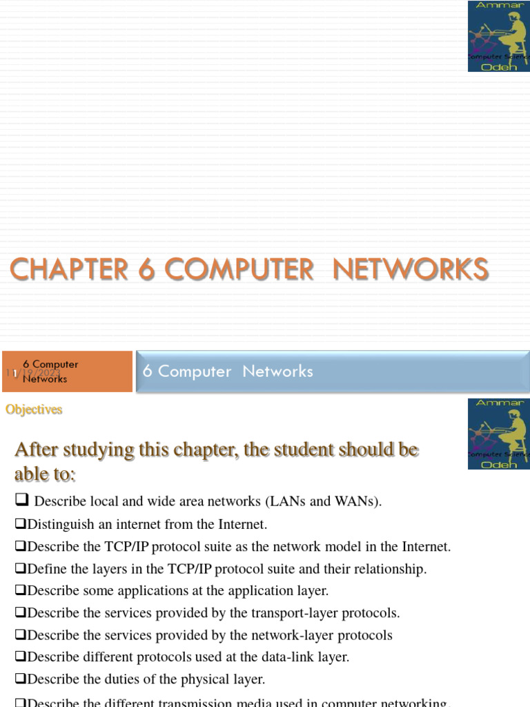 Chapter 6 Computer Networks | PDF | Computer Network | Transmission Medium