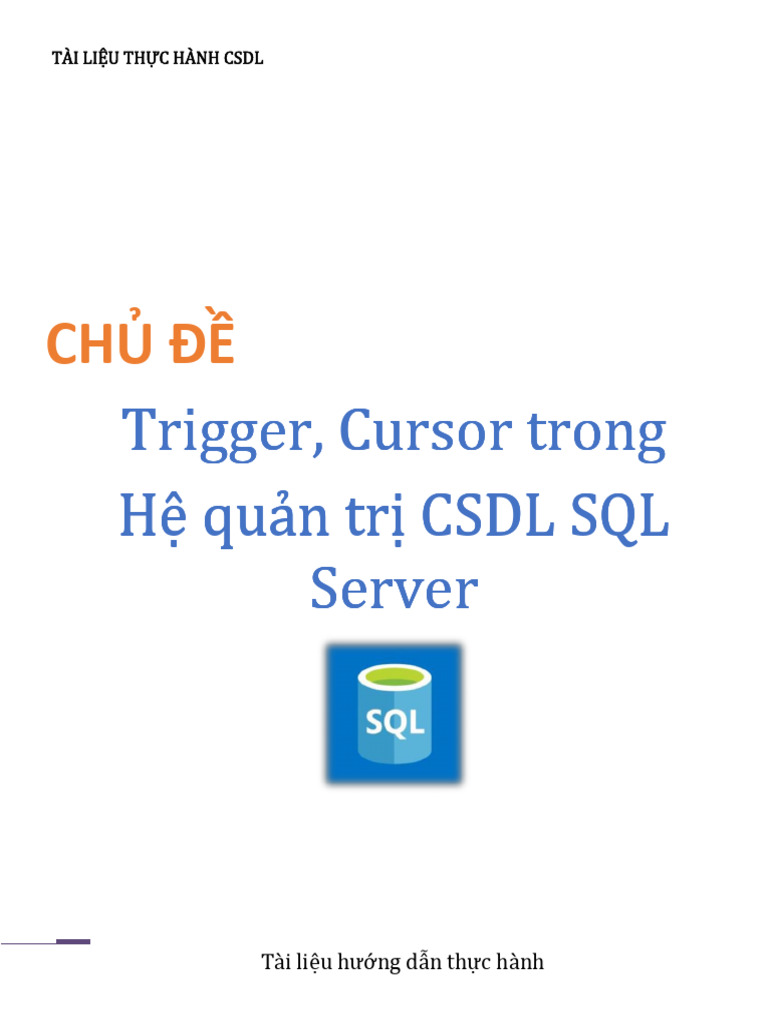 Chủ đề Trigger Cursor trong SQL Server | PDF