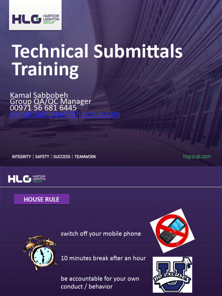 Technical Submittal Training - Final Version | PDF