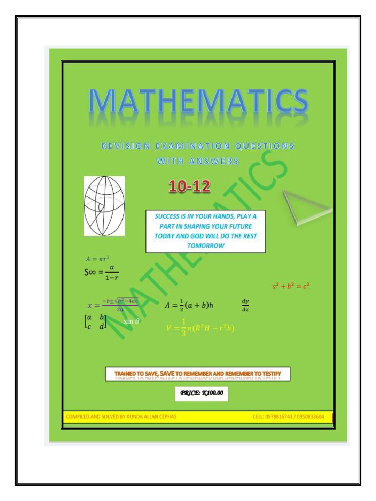 Mathematics Syllabus D-Ack | PDF | Acceleration | Area