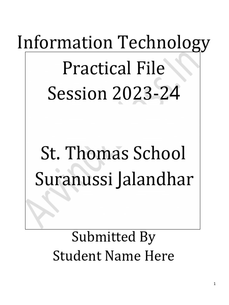 Information Technology Practicle File | PDF | Databases | Information ... Information Technology Practicle File | PDF | Databases | Information ...
