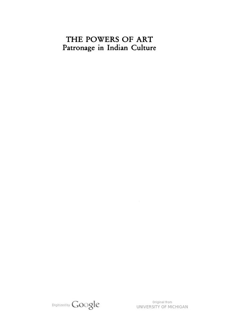 Barbara Stoler Miller - The Powers of Art - Patronage in Indian Culture ...