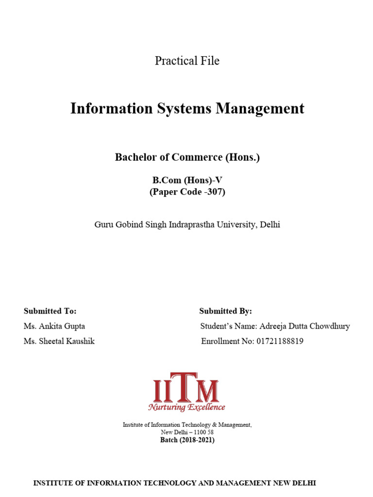 Adreeja Lab File Ism | PDF | Relational Database | Databases Adreeja Lab File Ism | PDF | Relational Database | Databases