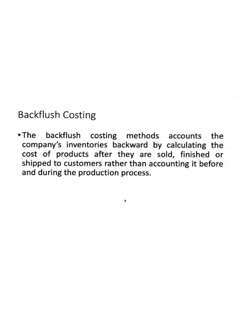 Backflush | PDF