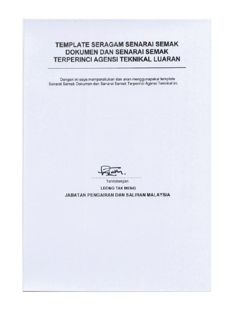 Perakuan JPS | PDF