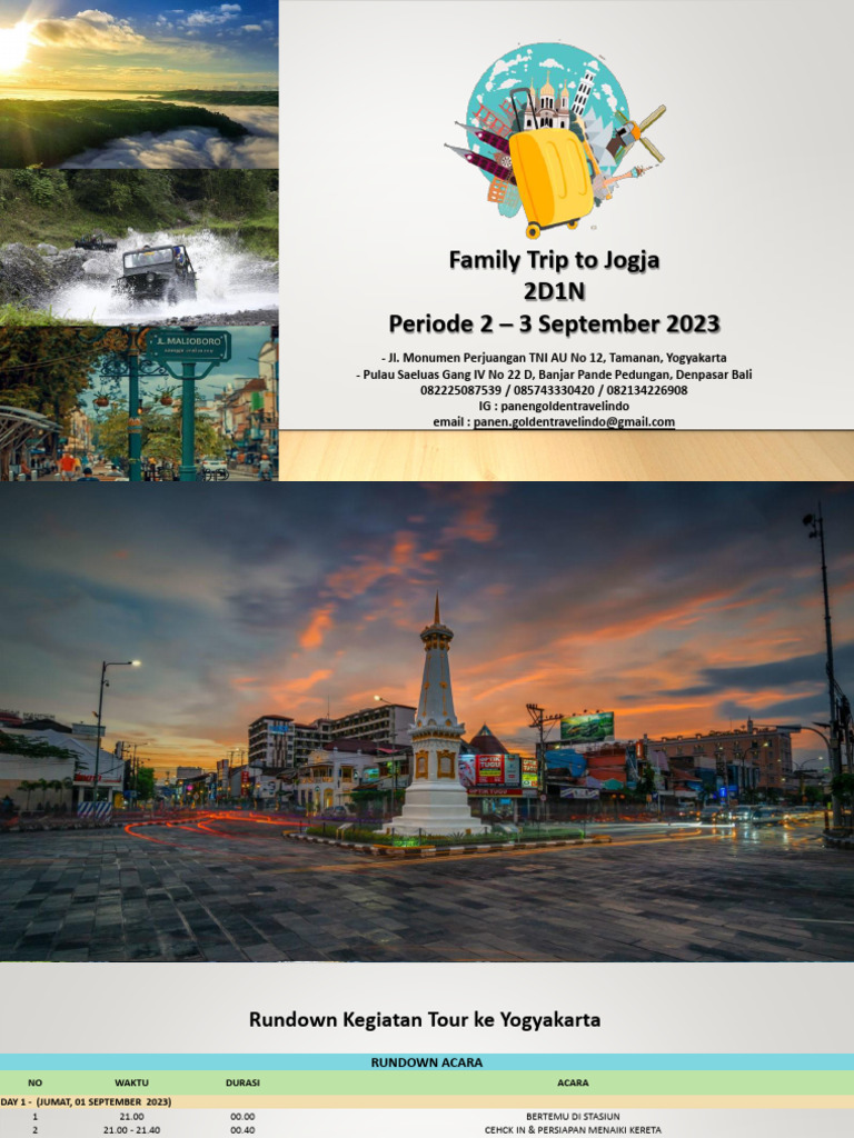 Family Trip To Jogja 2d1n | PDF