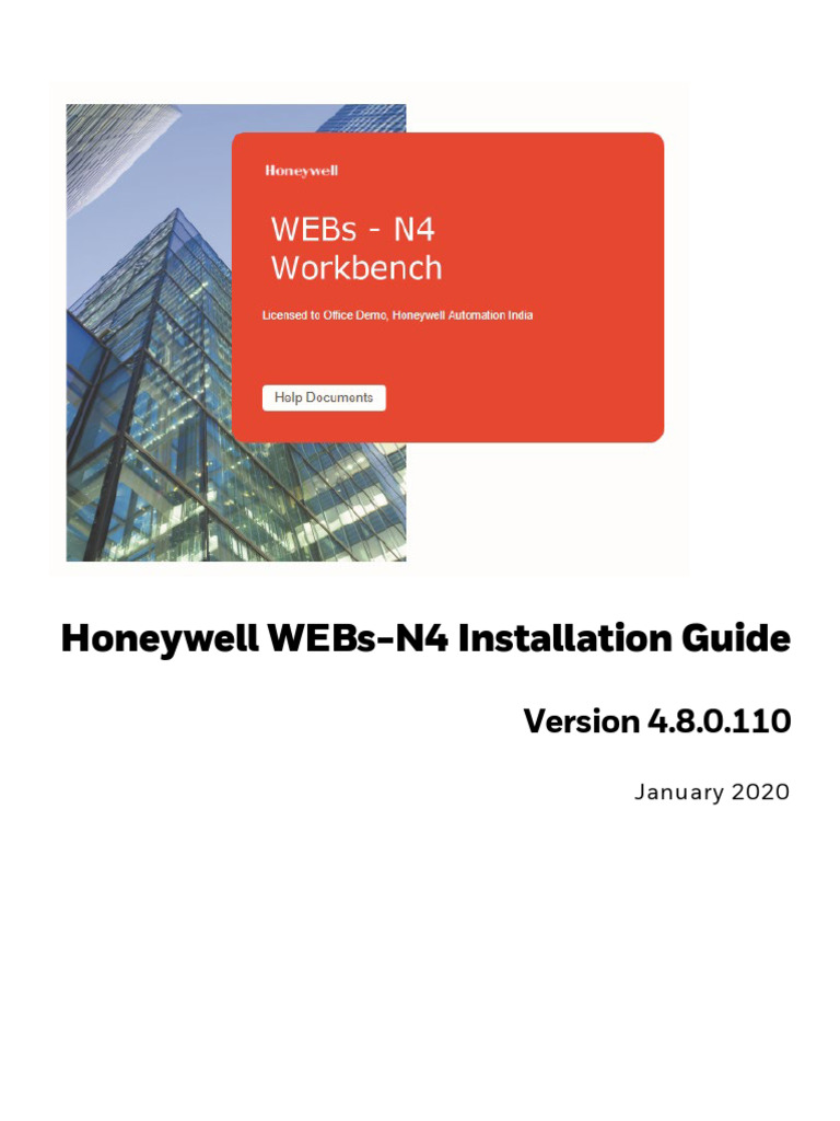 Honeywell WEBs-N4 Installation Guide | PDF | Installation (Computer Programs) | Microsoft Windows