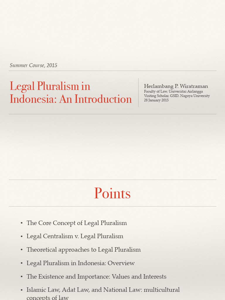 2015 Legal Pluralism An Introduction1 | PDF | Multiculturalism | Religious Pluralism