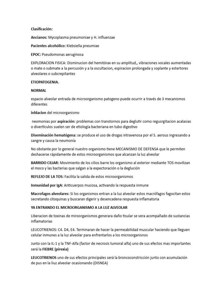 Neomia Bacteriana | PDF | Neumonía | Inflamación