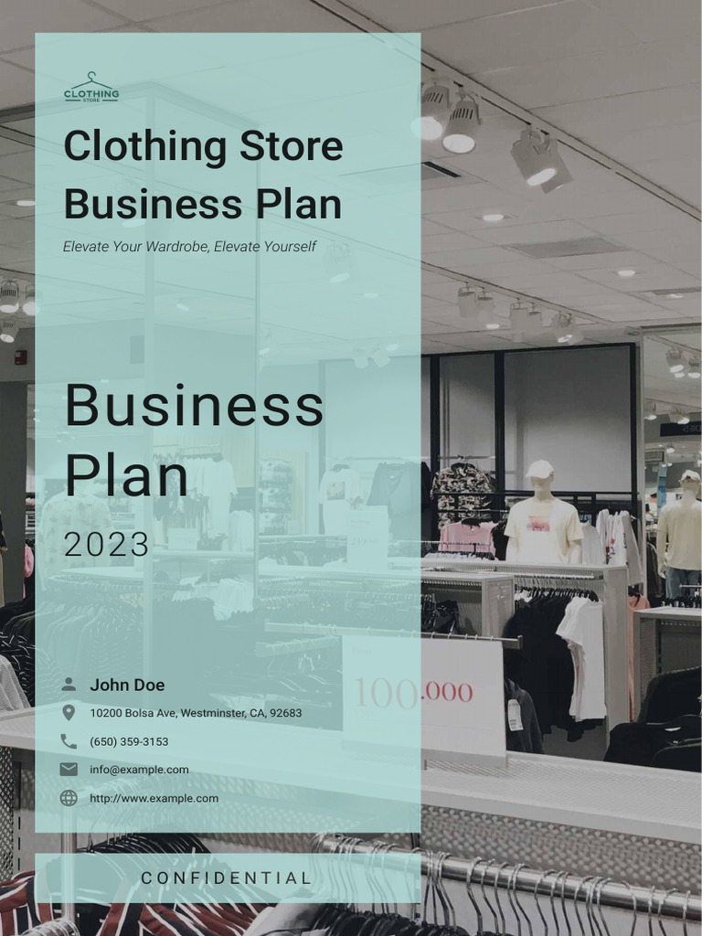 Clothing Store Business Plan 2023 | PDF | Retail | Marketing