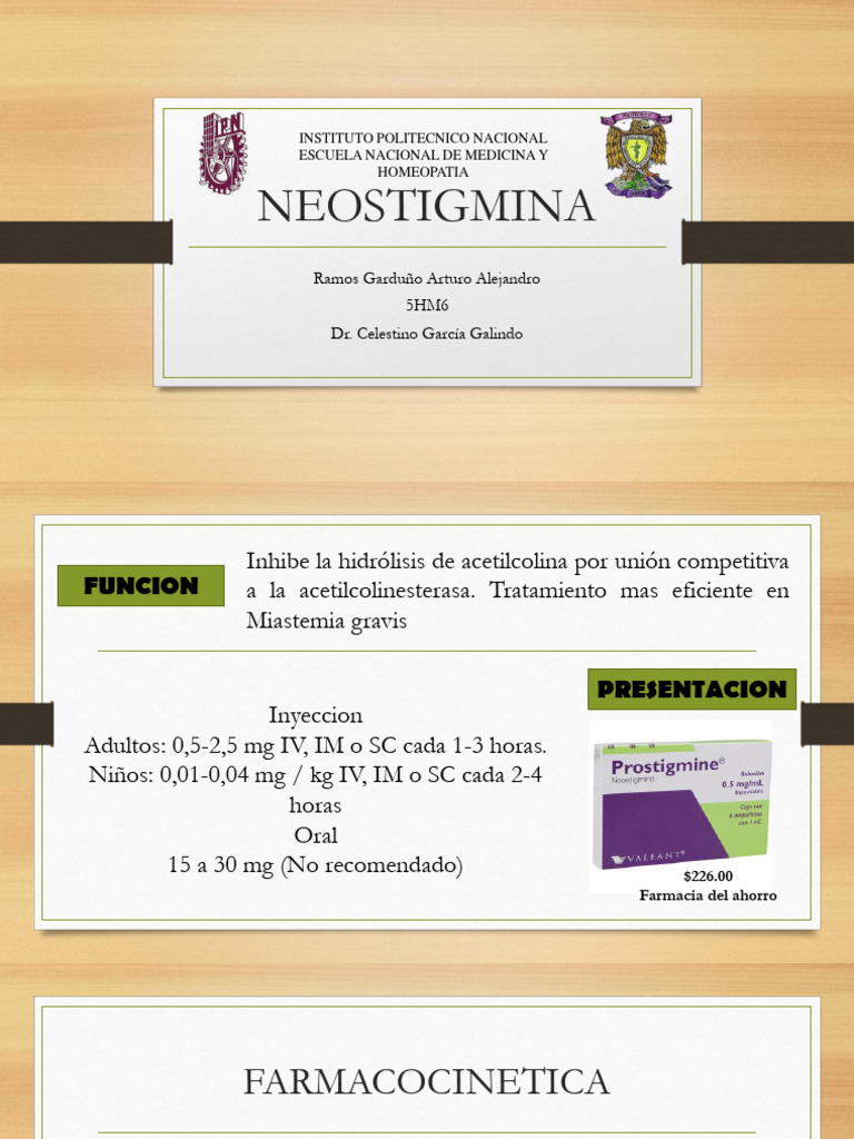 NEOSTIGMINA | PDF | Acetilcolina | Medicina CLINICA