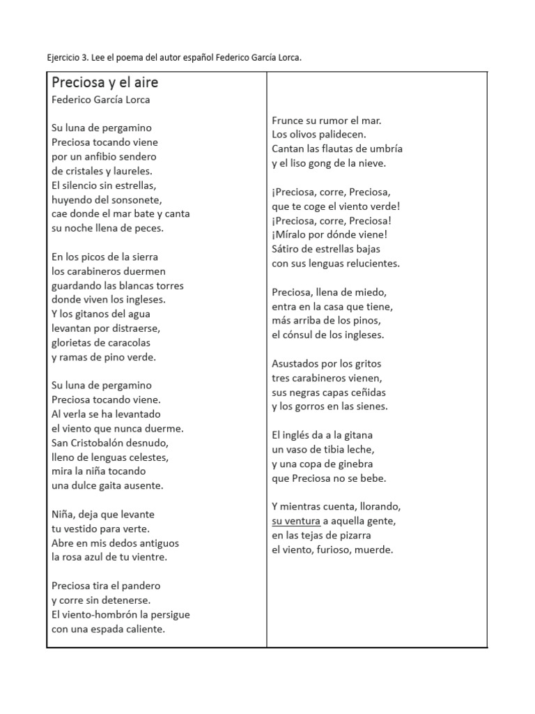 Preciosa y El Aire | PDF