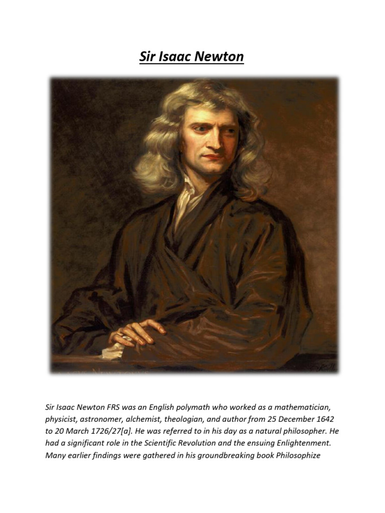 Sir Isaac Newton | PDF | Isaac Newton | Light