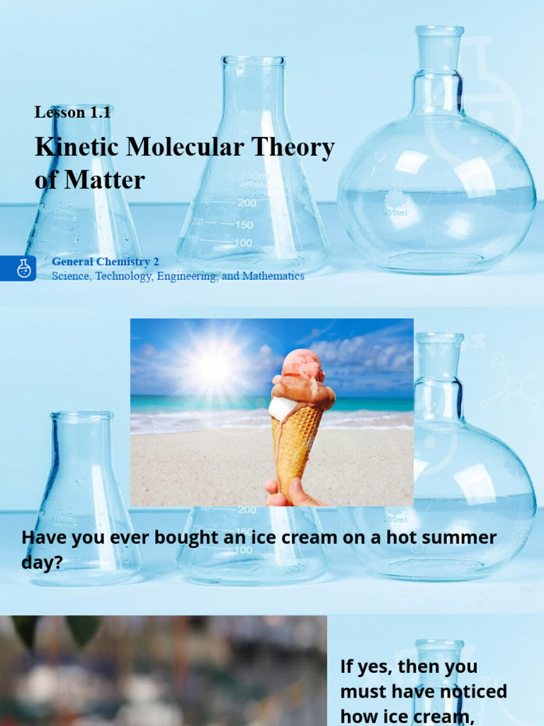 1.1 Kinetic Molecular Theory | PDF | Gases | Molecules
