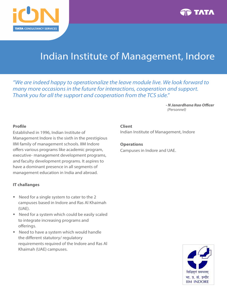 IIM Indore Case Study | PDF | Computing | Information Technology