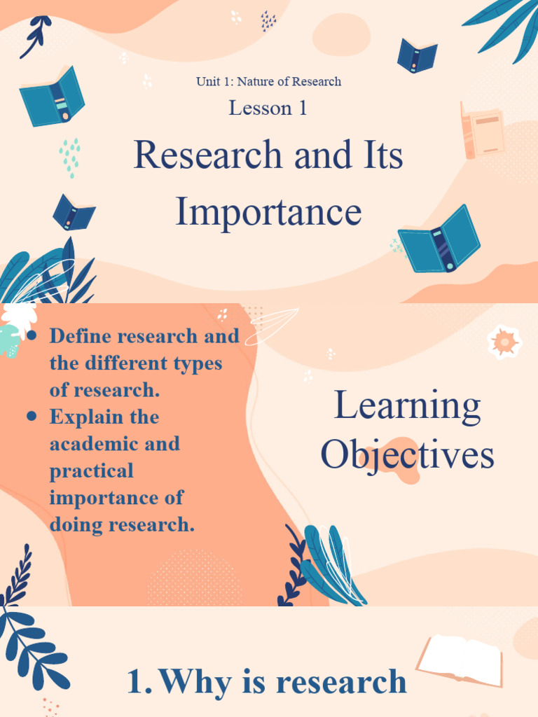 UNIT 1 - LESSON 1 - Research and Its Importance 1 | PDF | Theory | Basic Research