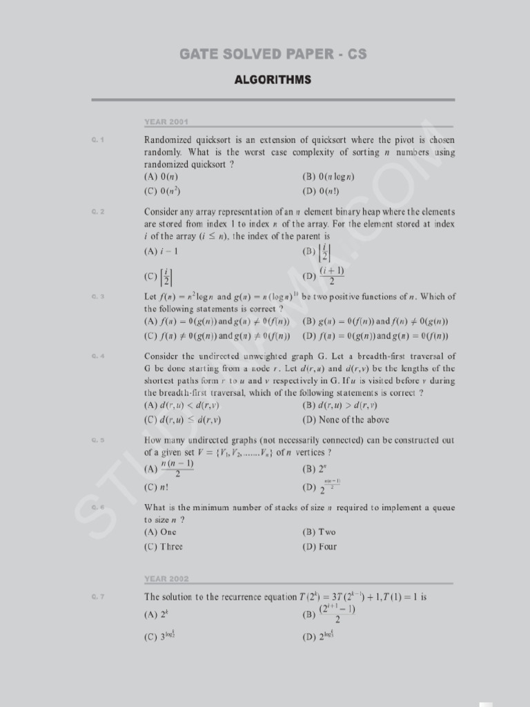 DSA Algorithms | PDF DSA Algorithms | PDF