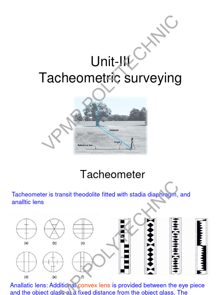 Tacheometric Surveying Principles | PDF