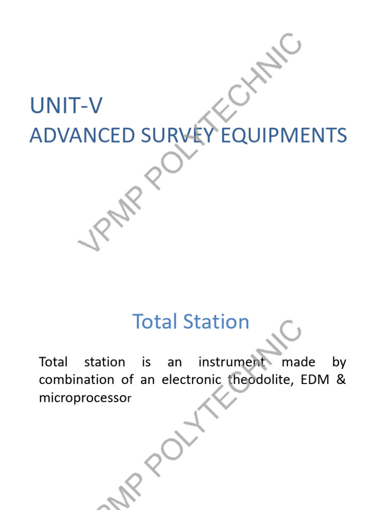 Unit V Total Station | PDF