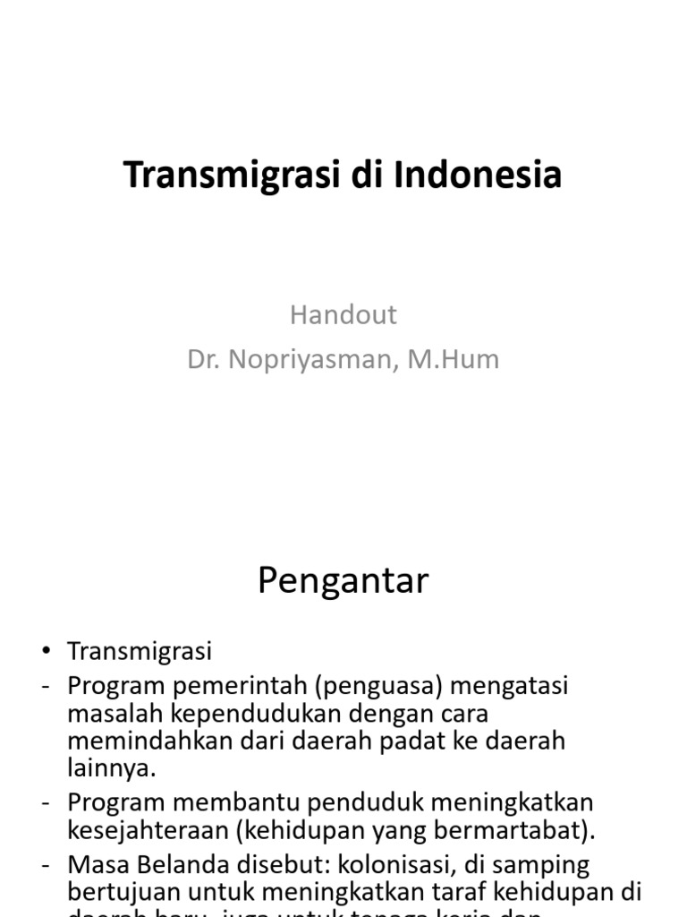 13-Transmigrasi Di Indonesia | PDF | Perjalanan