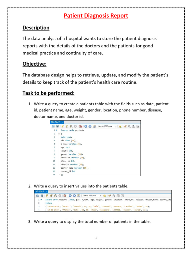 Patient Diagnosis Report | PDF