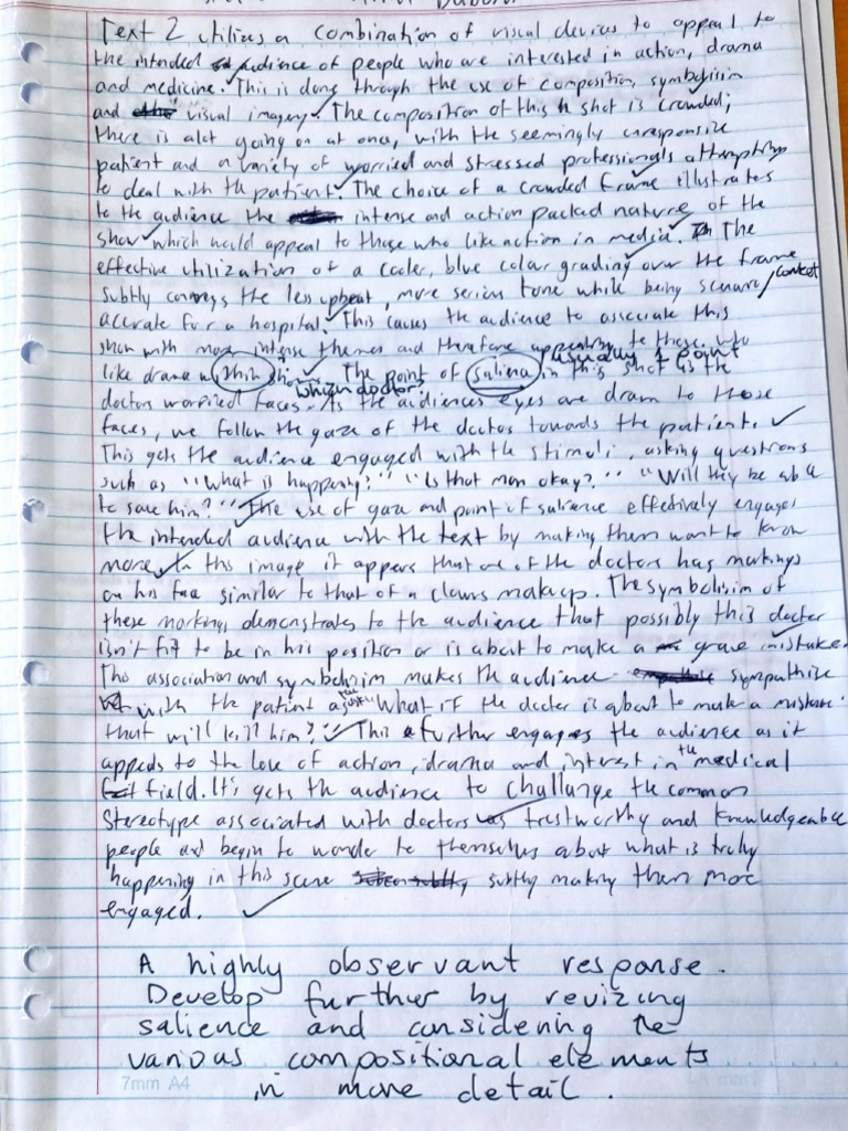 Comprehending Visual Text Response | PDF