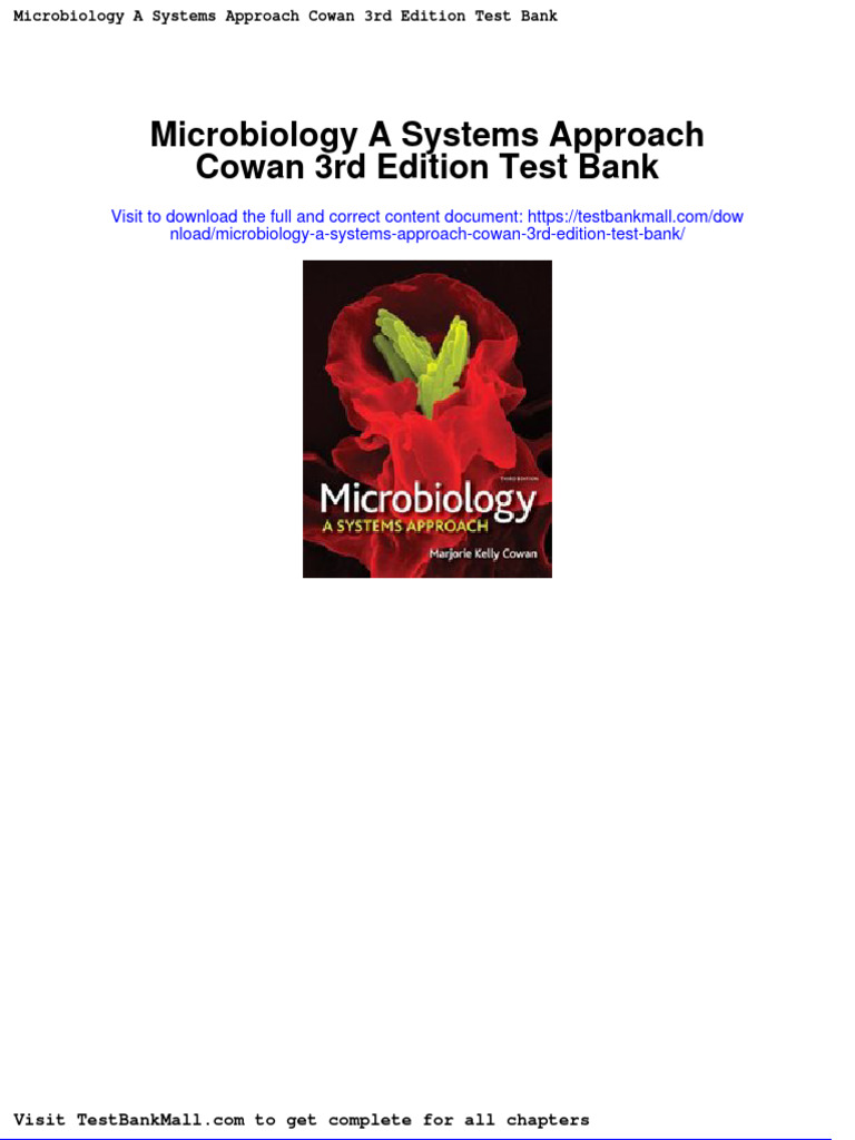 Microbiology A Systems Approach Cowan 3rd Edition Test Bank | PDF ...