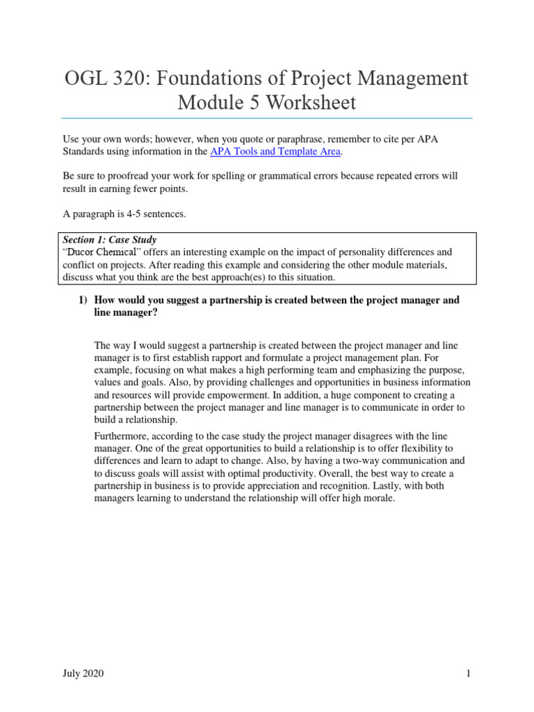 Ogl 320 Mod 5 Worksheet Larry Vasquez | PDF | Employment | Communication
