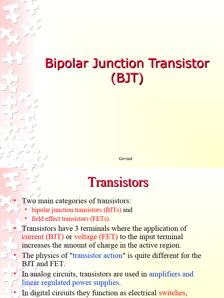 Bipolar Junction Transistor | PDF | Bipolar Junction Transistor ...
