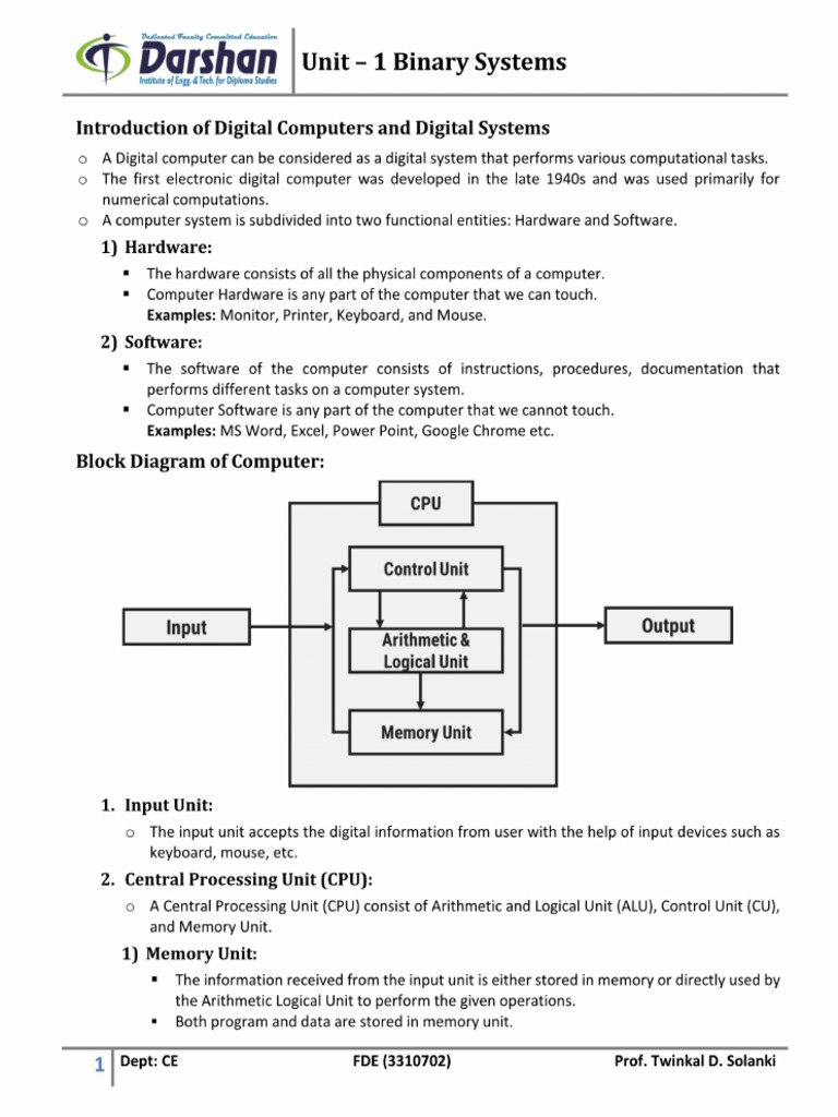FDE GTU Study Material E-Notes Unit-1 31102020031101AM | PDF